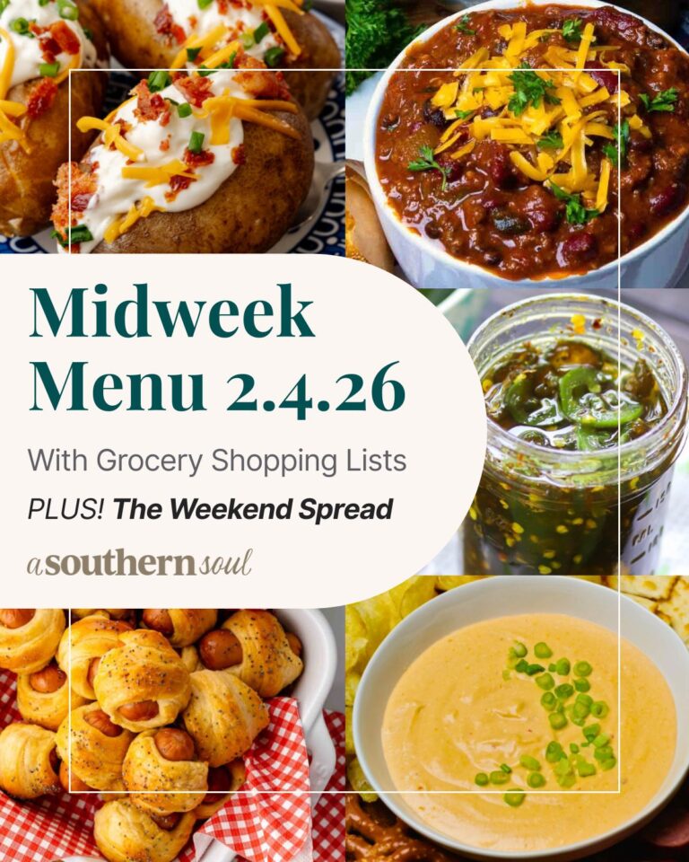 Midweek Menu Meal Plan: 2.4.26