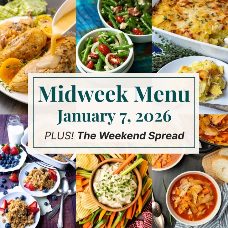 Midweek Menu Meal Plan: 1.7.26
