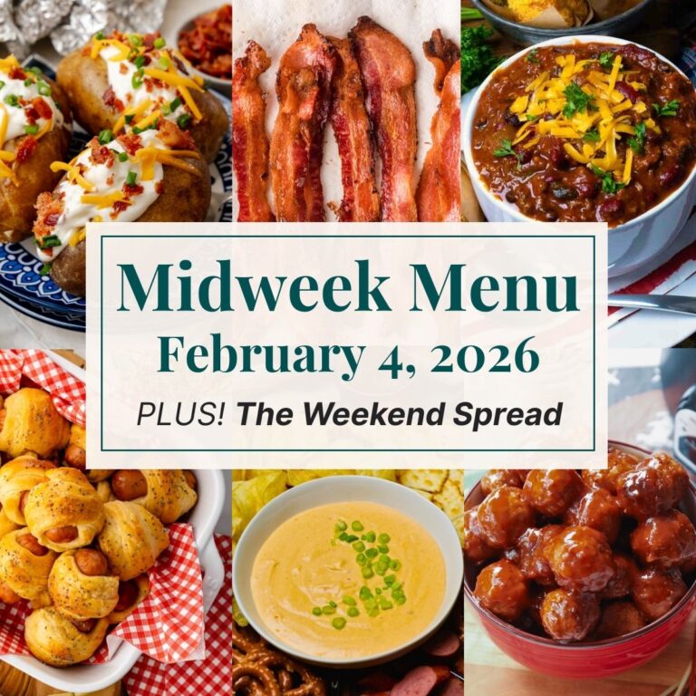 Midweek Menu Meal Plan: 2.4.26