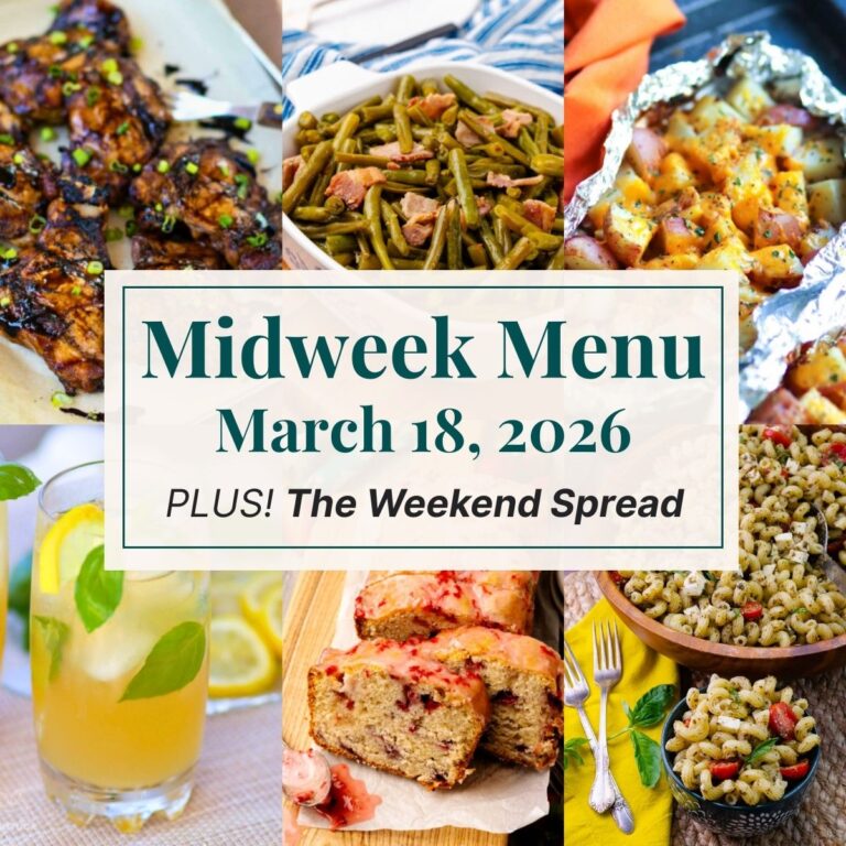 Midweek Menu Meal Plan: 3.18.26