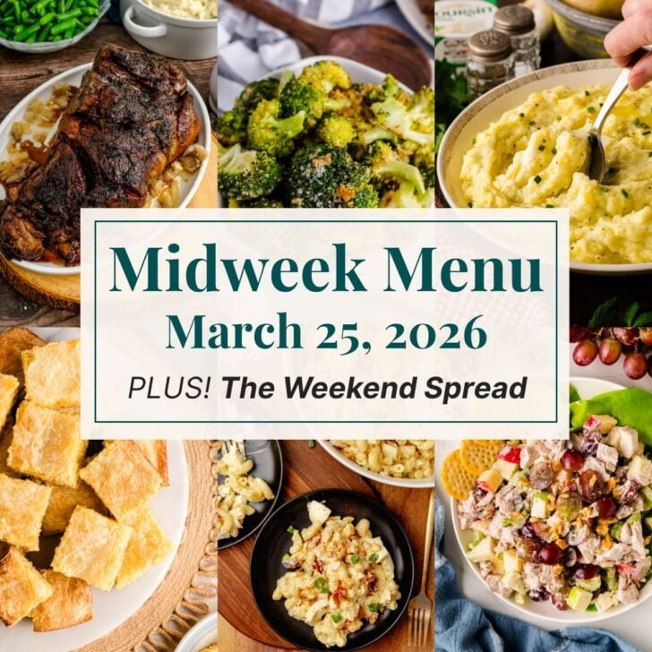 Midweek Menu Meal Plan: 3.25.26