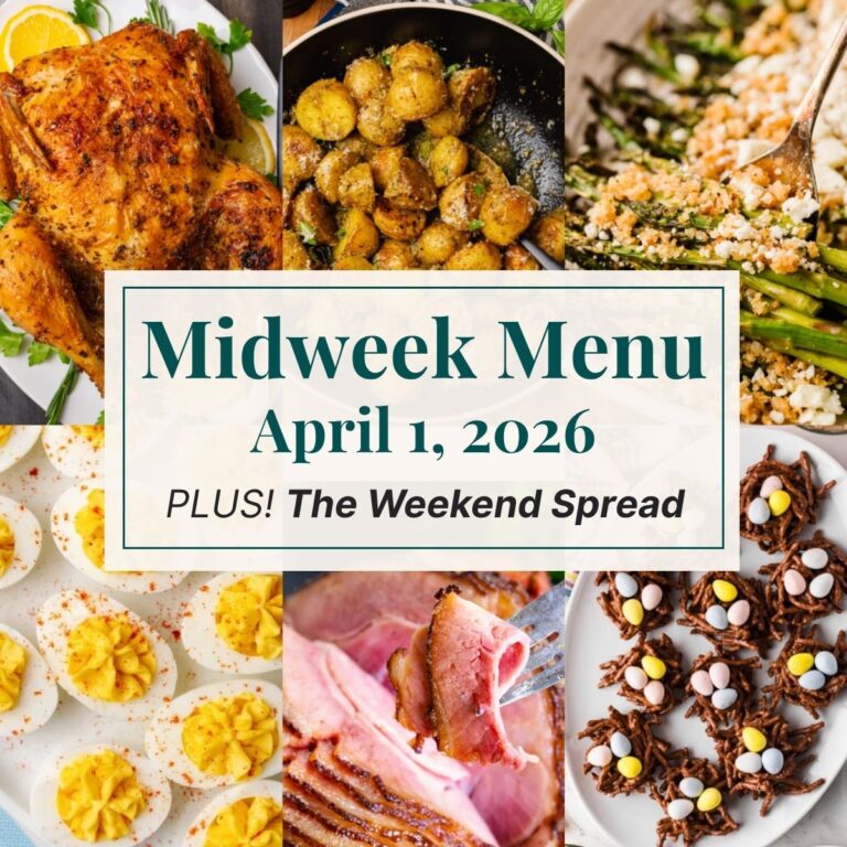 Midweek Menu Meal Plan: 4.1.26