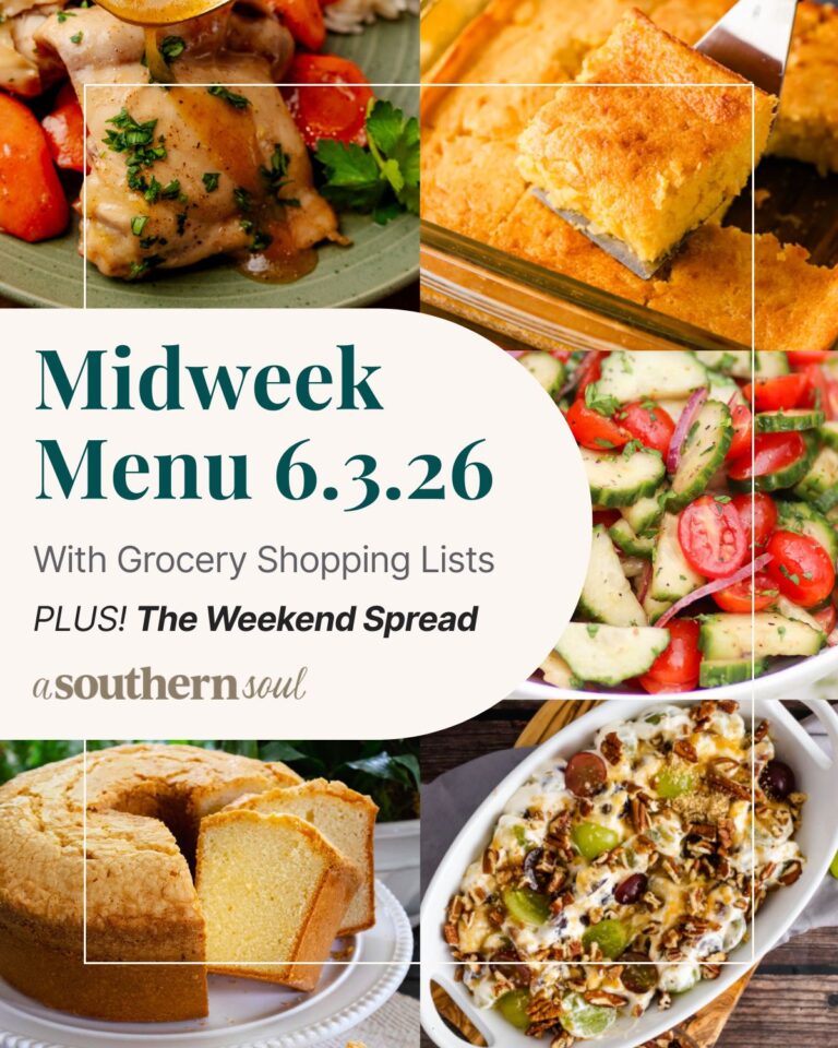 Midweek Menu Meal Plan: 6.1.26